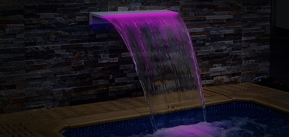 Swimming Pool/ Garden Feature LED Water Fall Descent | eBay